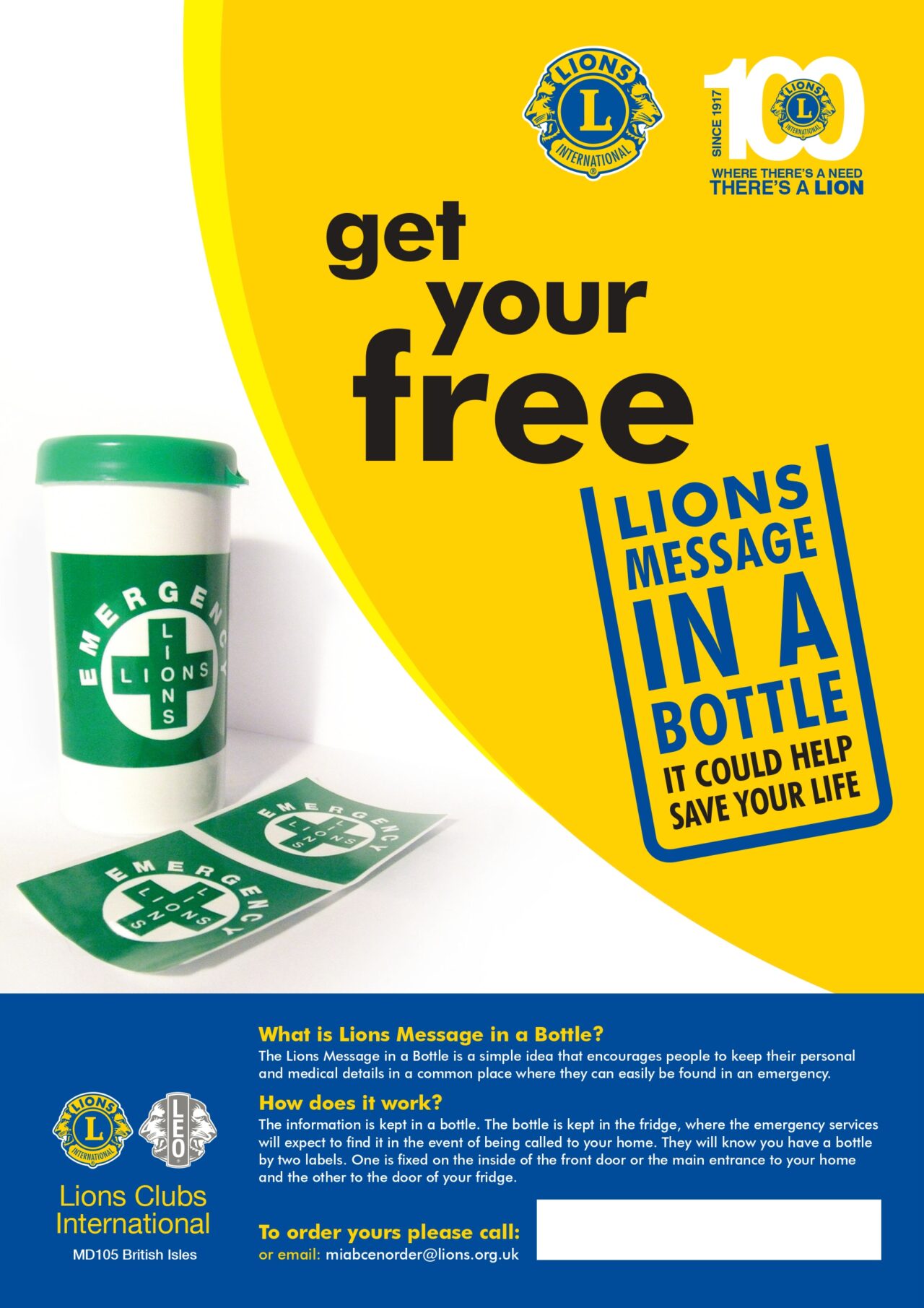 Club Information for Message in a Bottle - Lions Clubs International ...